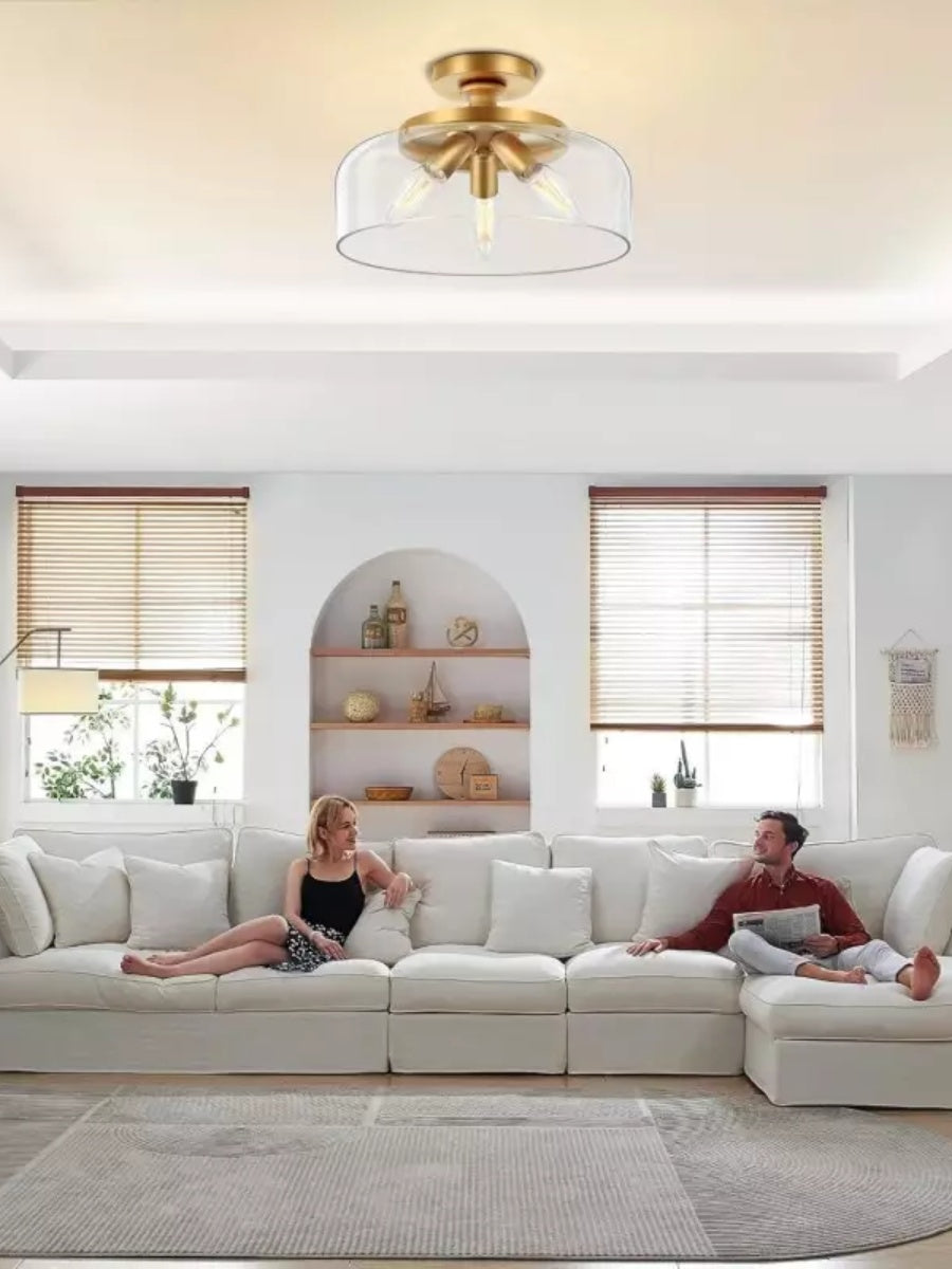 Contemporary Minimalist Glass Ceiling Light | Monulo Lamp