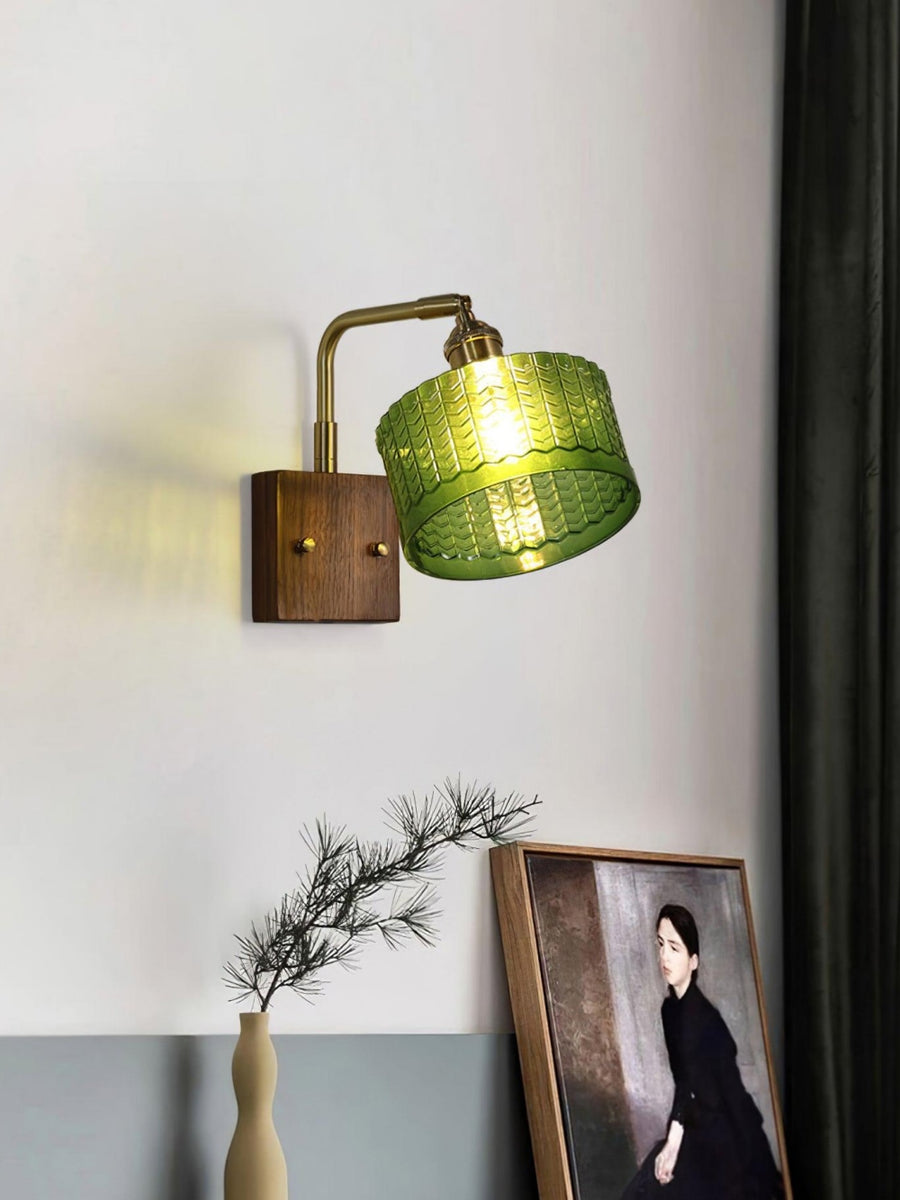Ripple Glass Wall Sconce – Vintage Style Bedside Accent Light for Bedr ...