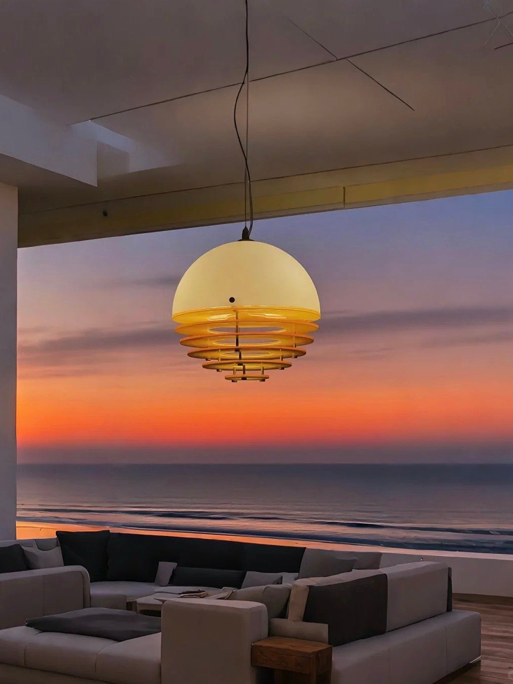 Sunset Pendant Light – Emotional Mood Light with Bauhaus Lamp Design-A ...